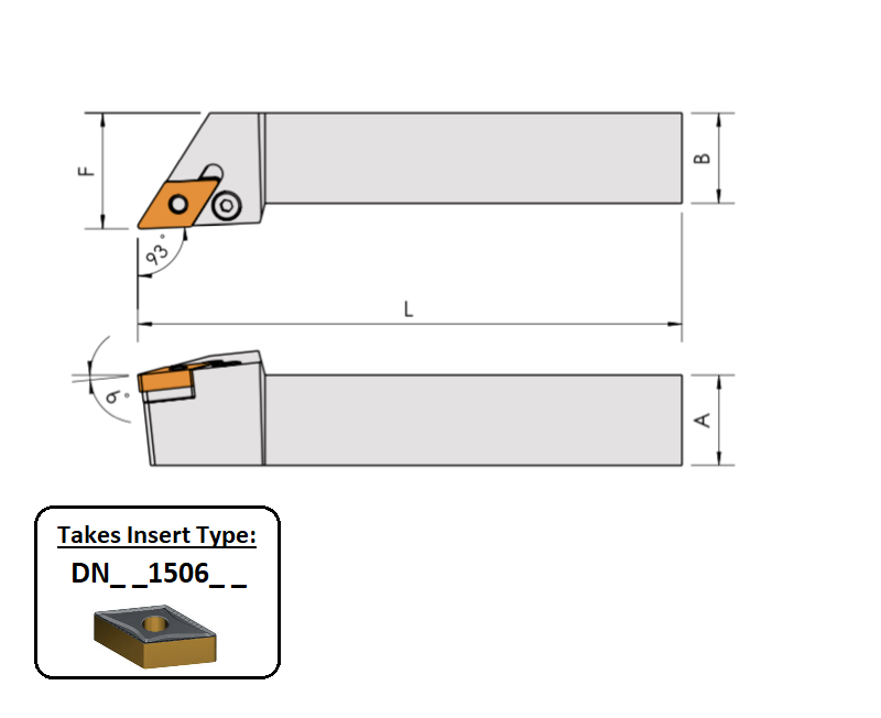 PDJNR 2020 K15-06 (93Deg) Lever Lock Clamp Toolholder - engineeringsupplies.co.uk